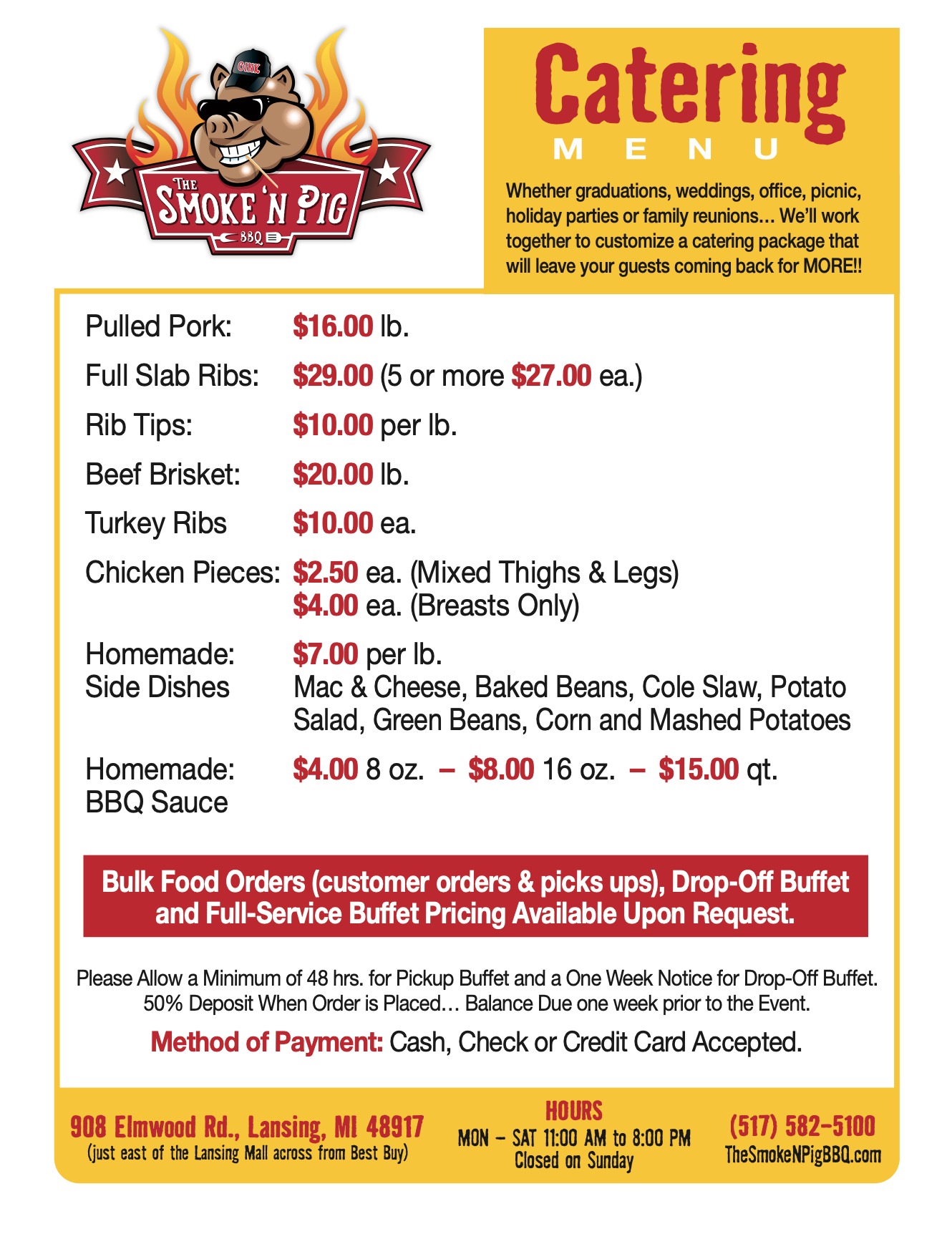 Catering | Smoke 'n Pig BBQ